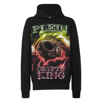 Philipp Plein Crypto King Hoodie - - Sweatshirts & Hoodies - Herren - Schwarzk - 3XL