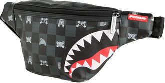 Sprayground GRAY PEEKING CHARACTER CHECK SAVVY CROSSBODY