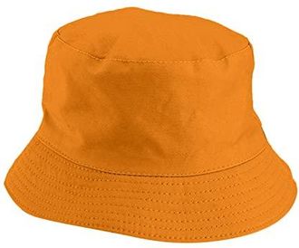 Generic Cocila Unisexe Double RéVersible Seau Chapeau à La Coton Sergé Toile Soleil PêChe Casquette Running Hommes (Orange One Size) Bonnet Maille Fine Femmes