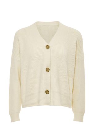 Risa Strickjacke Damen Wollwei&szlig;