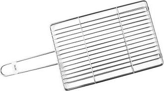 Ibili Doppelgrill für Sardinen und Krake 30x20x2 cm Edelstahl 18%, Silver