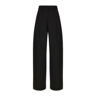 Sportmax Femme, Pantalons, Noir, Taille: 40 FR Pantalon Large