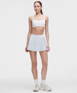 lululemon RePleat Tennisrock mit Falten und hohem Bund f&uuml;r Frauen - Gr&ouml;&szlig;e 10 in Starch Blue