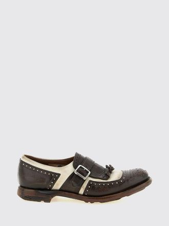 Churchs Chaussures monk strap bicolores Shangai en cuir de veau avec franges et brogues