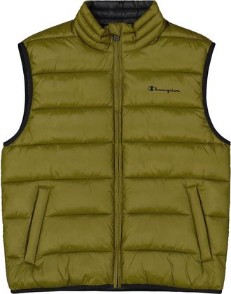 Champion Herren Legacy Outdoor (220343) -Wr Light Nylon Cir&egrave; 35gr Tonal Script Logo High-Neck Gef&uuml;tterte Weste, Gr&uuml;n (GS573), XL