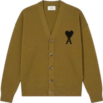 Ami Cardigan - Femme - Pulls - Vert - Taille: 46 FR