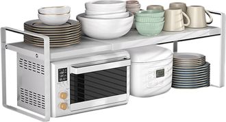 Generic Zuasdvnk K&uuml;chenthekenregal, K&uuml;chenregal | Erweiterbares Mikrowellenregal f&uuml;r die K&uuml;che | K&uuml;chenorganizer Halterung | Verstellbare Sp&uuml;lbeckenablage f&uuml;r