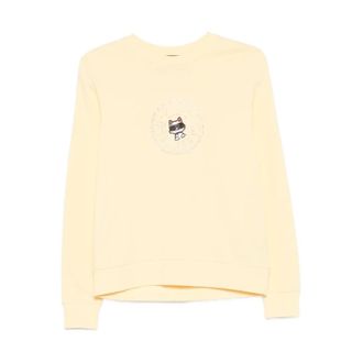 Karl Lagerfeld Logo Circulo Choupette Sweatshirt - - Sweatshirts & Hoodies - Damen - Gelb - L