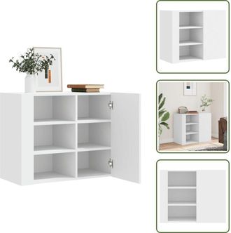 vidaXL The Living Store - vidaXL Wandregal Wei&szlig; 75x35x60 cm Holzwerkstoff