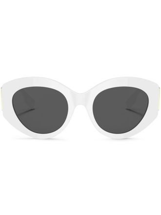 Burberry Sunglasses lunettes de soleil Sophia &agrave; plaque logo - Blanc