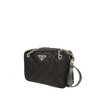 Prada Womens Black Nylon Crossbody Bag