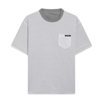 Prada Wendbares Baumwoll-T-Shirt - - Tops - Herren - Grau - S