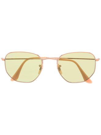 Ray-Ban lunettes de soleil RB3548N &agrave; monture hexagonale - Or