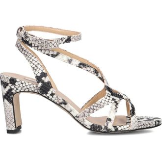 Notre-V Elegante beige Sandalen mit Schlangenmuster - - Shoes - Damen - Mehrfarbig - 41 EU