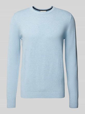 Bruun & Stengade Strickpullover mit geripptem Rundhalsausschnitt Modell JUPITER