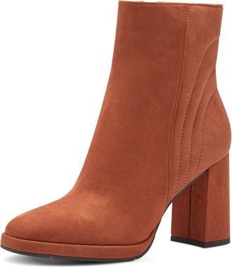Marco Tozzi Damen Stiefeletten mit Absatz Elegant Blockabsatz, Orange (Rust), 41