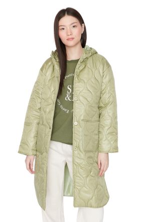 Trendyol Trendyol Womens Damen Oversize Parkas Plain Webstoff Winterjacke Coat, Light Khaki, XS