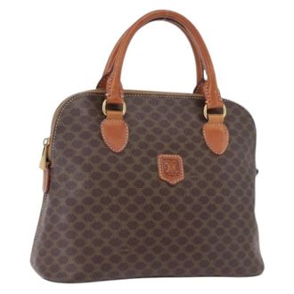 Celine Sac &agrave; main vintage Macadam en toile Pre-owned - Femme - Pre-owned - Brun - Taille: ONE Size