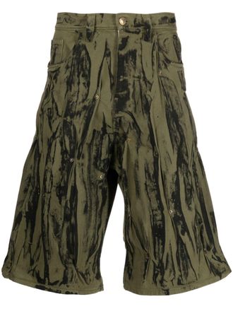 Kusikohc bermuda &agrave; motif camouflage - Vert