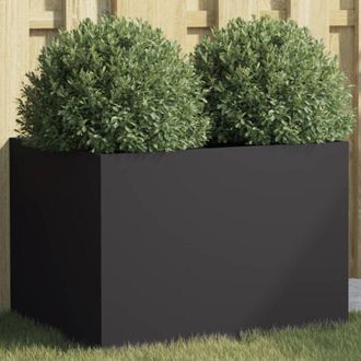 vidaXL Jardinière noir 62x47x46 cm acier laminé à froid