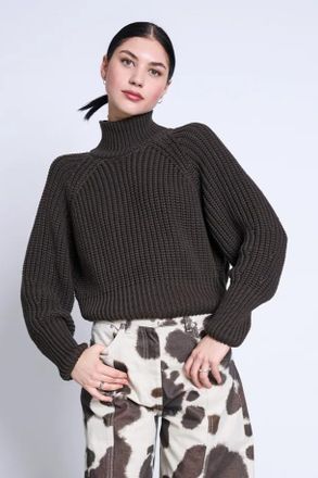 JAN 'N JUNE Damen vegan Pullover Ola Schlammbraun