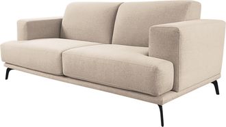 Norrwood home24 Sofa Asia 2,5-Sitzer Beige Webstoff Inas 215 x 82 x 105cm Skandi