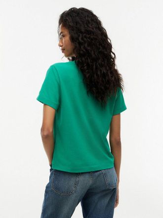 Tommy Hilfiger Kurzarmshirt TH SCRIPT REG C-NK SS TEE Baumwollmischung, regular fit