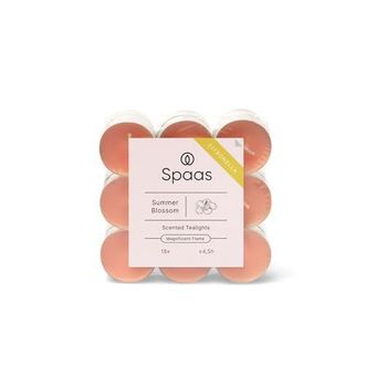 Spaas 10 x 18Citronella Teelichter, 4.5 Stunden - feenhaftes Rosa - Summer Blossom