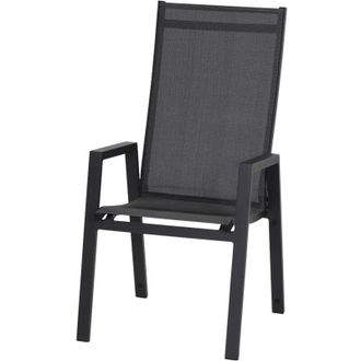 Siena Garden Savona High Back, m-anth Alu, Textilbezug sil-sw