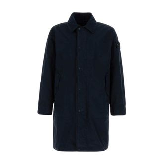 Stone Island Homme, Manteaux, Bleu, Taille: S David Light-TC Long Coat