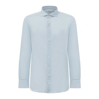 Finamore Homme, Chemises, Bleu, Taille: 4XL Toronto Achille Shirt