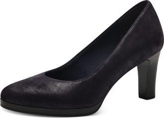 Tamaris Damen Klassische Pumps, Frauen Absatzschuhe,TOUCHit-Fu&szlig;bett,Ausgehschuhe,Abendschuhe,Court Shoes,st&ouml;ckelschuhe,Navy Pearl,39 EU