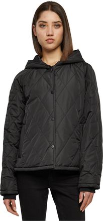 Urban Classics Damen Jacke Ladies Oversized Diamond Quilted Hooded Jacket black 5XL