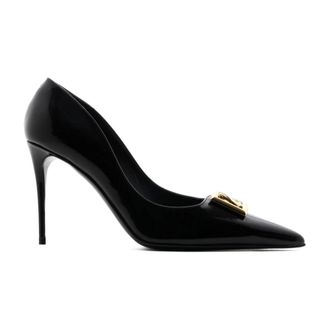 Dolce & Gabbana Schwarze Lollo Pumps mit Absatz - - Shoes - Damen - Schwarzk - 36 1/2 EU