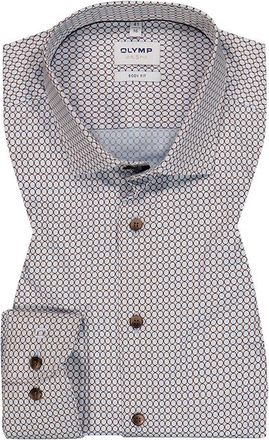 Olymp Herren Hemd blau Baumwoll-Stretch