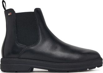 Tommy Hilfiger Klassische Stiefeletten Th Flag Outdoor Chelsea Boot FW0FW09573 Schwarz