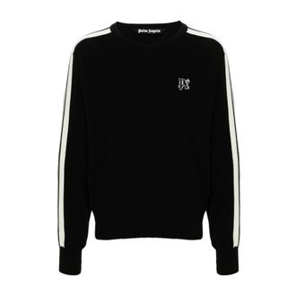 Palm Angels Rundhals-Strickware - - Knitwear - Herren - Schwarzk - XL