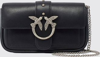 Pinko Love Bag One Mini-Umh&auml;ngetasche aus Leder mit Love Birds-Logo