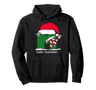 Giesswein Lieber Weihnachtsmann, ich Will Mein MTV-Logo mit Weihnachtsm&uuml;tze Pullover Hoodie