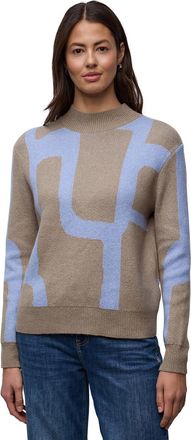 Street One Jacquard Pullover Light Terra Mocha Mel. 42