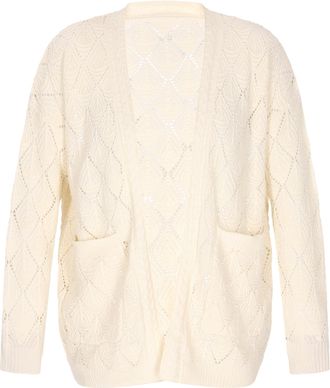 Dreimaster Dreimaster Strickjacke Frauen cremefarben