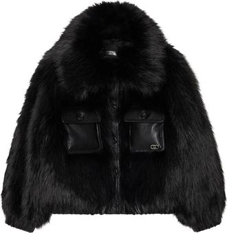 Liu Jo Kurzer Teddy-Mantel - - Jackets - Damen - Schwarzk - M