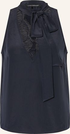 Luisa Cerano Luisa Cerano Blusentop Mit Schluppe Und Spitze blau