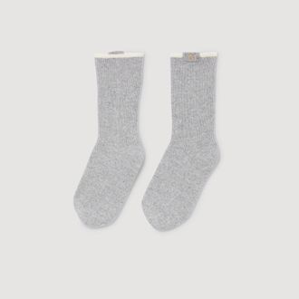 Sandro Zweifarbige hohe Socken