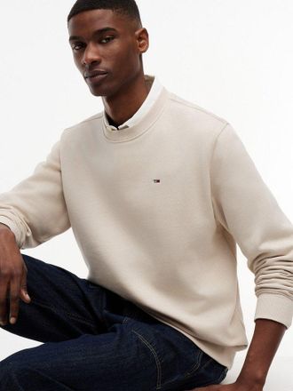 Tommy Jeans Sweatshirt TJM REGULAR FLAG CREW NECK Mit besticktem Markenlogo auf Brusth&ouml;he