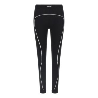 Off-white Femme, Pantalons, Noir, Taille: 40/42 FR Off Stamp Seamless Leggings