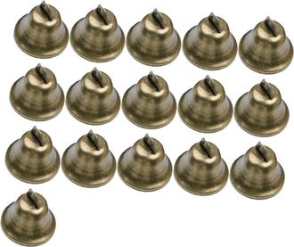 Soimiss 16stücke Teiliges DIY Handcraft Bronzen Glocken Für Weihnachtsdeko Haustierhalsband Handwerksprojekt Kleine Glöckchen Mit Klarem Klang Für Basteln Und