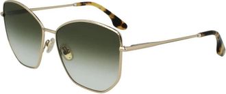 Victoria Beckham Femme, Accessoires, Jaune, Taille: ONE Size Metal Frame Lunettes de soleil