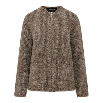 Fabiana Filippi Tweed-Jacke mit Rundhalsausschnitt - - Jackets - Damen - Beige - M