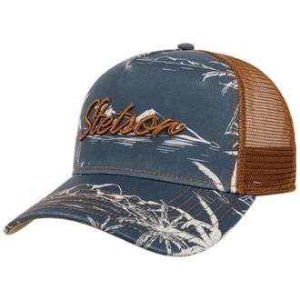 Stetson Casquette Trucker Minimal Aloha Print Homme - de Baseball Mesh Snapback, avec visi&egrave;re, Doublure, Doublure Printemps-&eacute;t&eacute; Printemps &Eacute;t&eacute; Automne Hiver - 